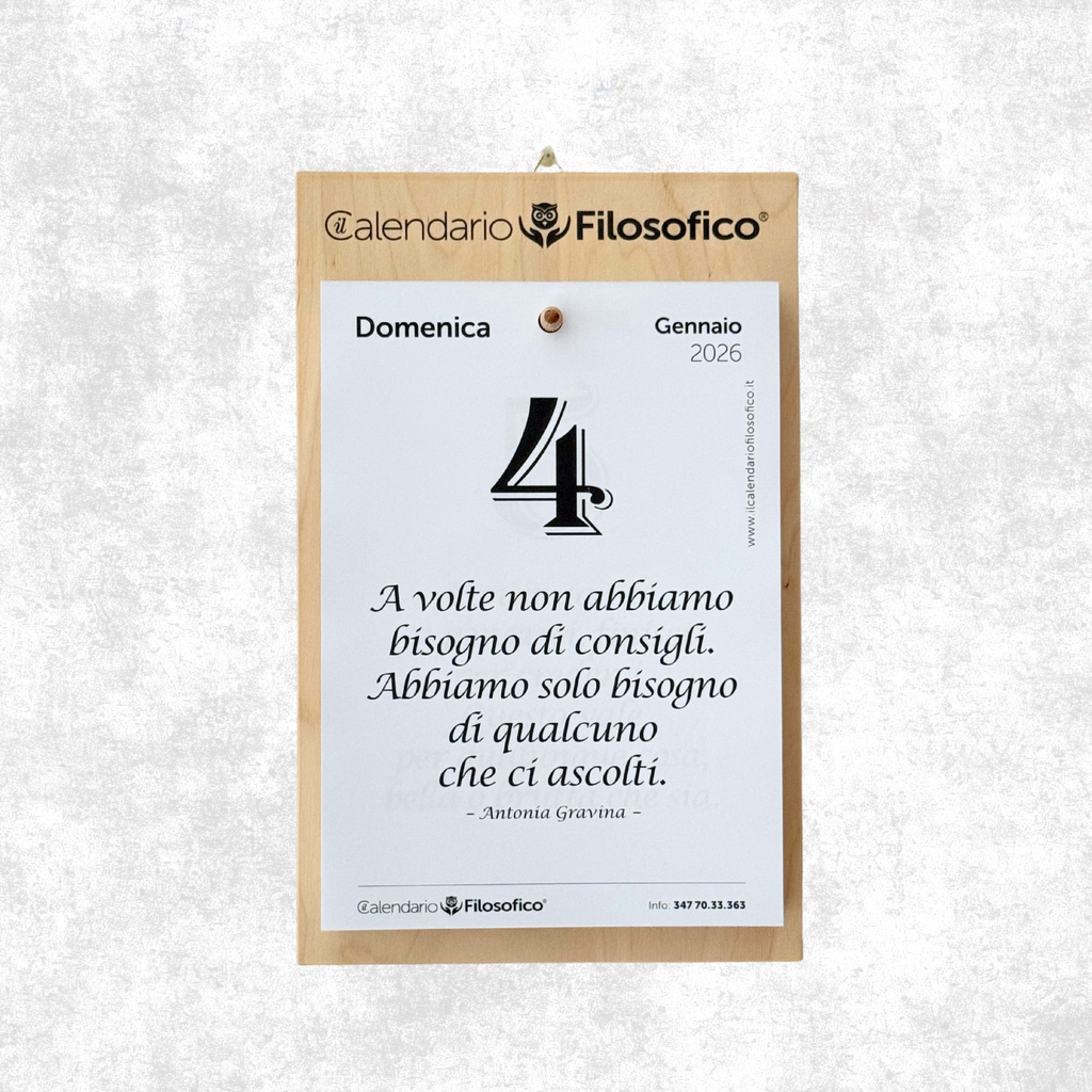 Calendario Filosofico 2026 a strappo con una frase ispirazionale al ...